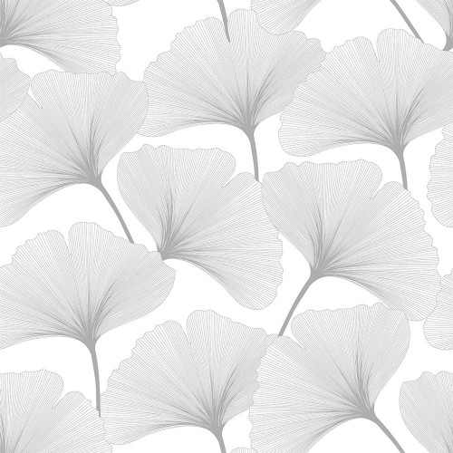 Tapeta do pokoju dziecka CLASSIC big gingko pattern black&white ...